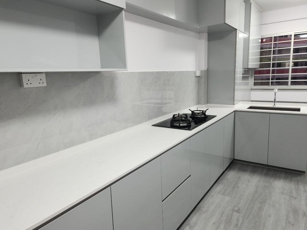 KITCHEN WALL PANEL PVC RIGID BOARD & VINYL FLOORING PACKAGE, Furniture ...