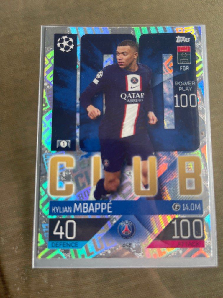 Kylian mbappe match attax card, Hobbies & Toys, Toys & Games on Carousell