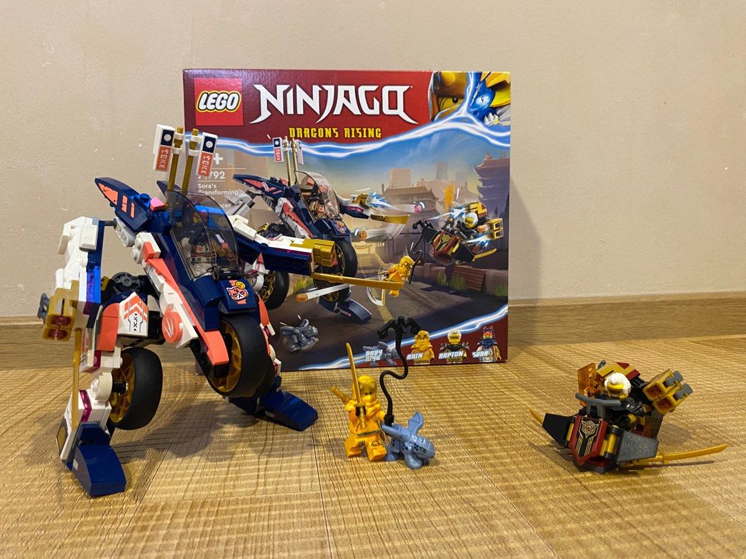 LEGO NINJAGO Dragons Rising 71792 Sora’s Transforming Mech Bike Racer ...