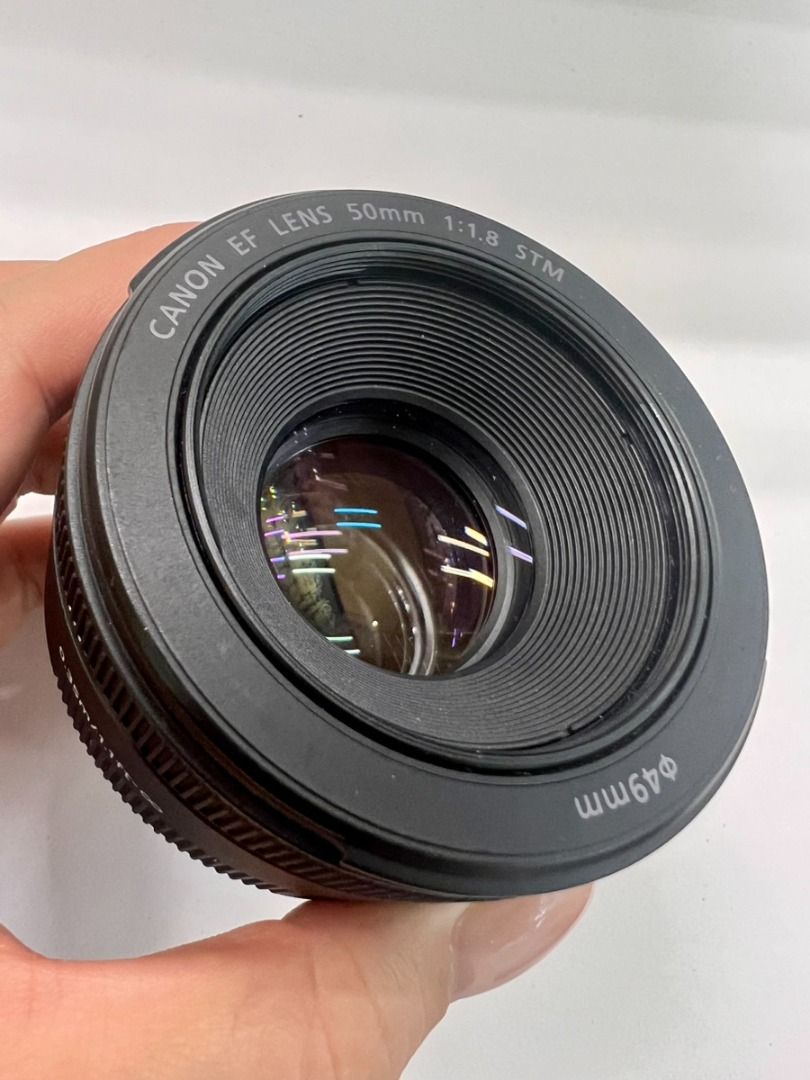 【Lens Defect】Canon EF LENS 50mm STM, Photography, Lens & Kits on Carousell