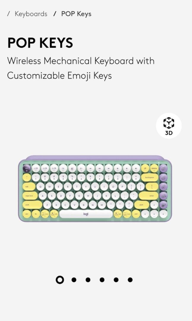 Logitech POP Keys Mechanical Wireless Keyboard (MINT), Computers & Tech ...