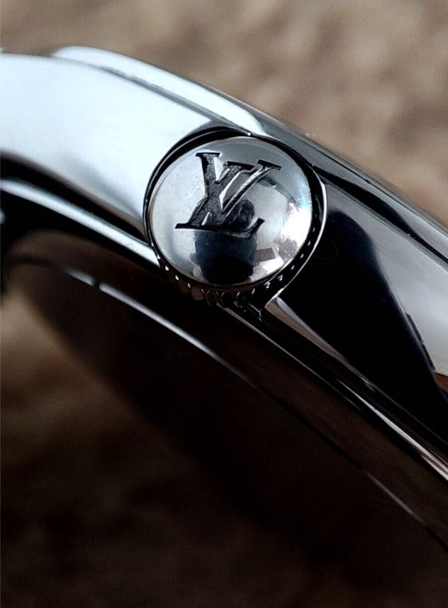 LOUIS VUITTON Fifty Five "GMT" Automatic Q6D30 Stainless Steel 41mm ...