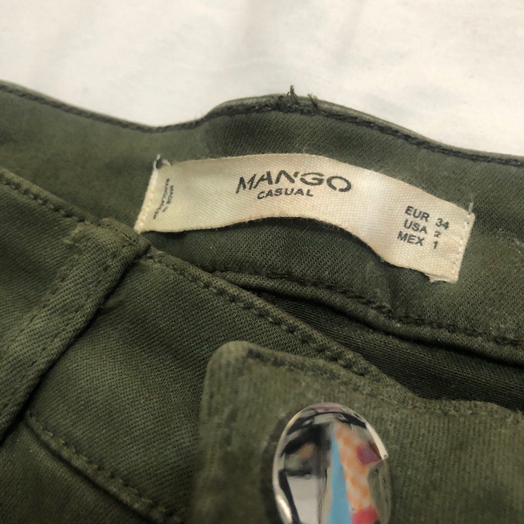 Mango Army Green Cargo Skinny Jeans, Women's Fashion, Bottoms, Jeans on ...