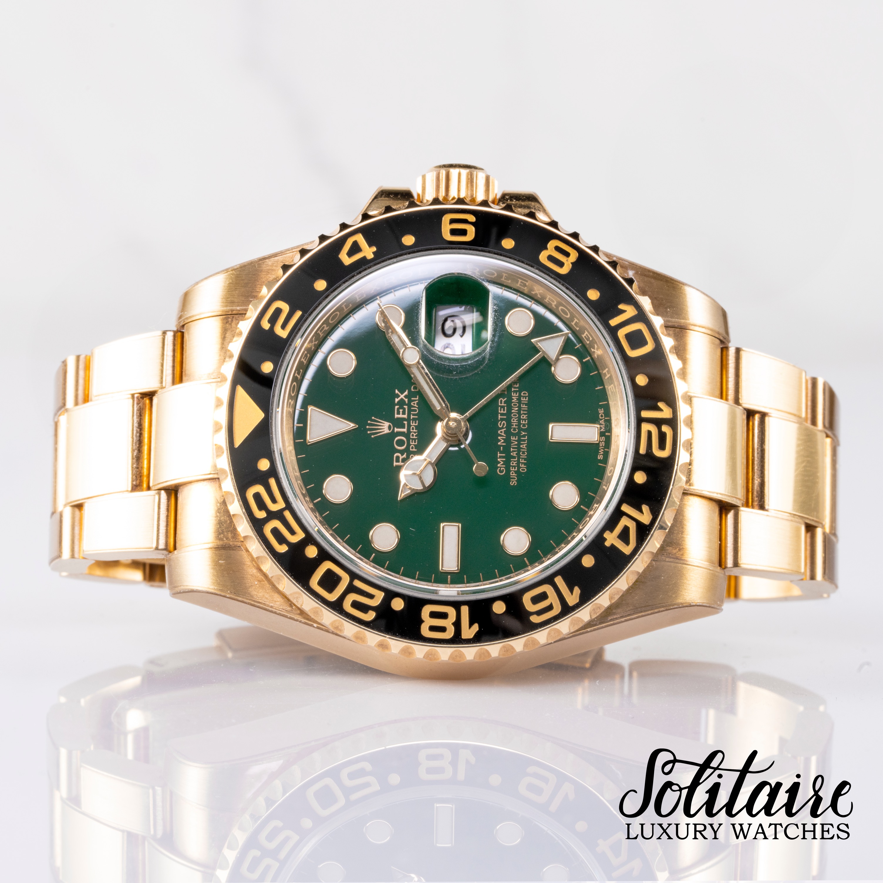 Mar 2017 Like New Rolex 116718LN GMT Jade Full Set Unpolished & Fully ...