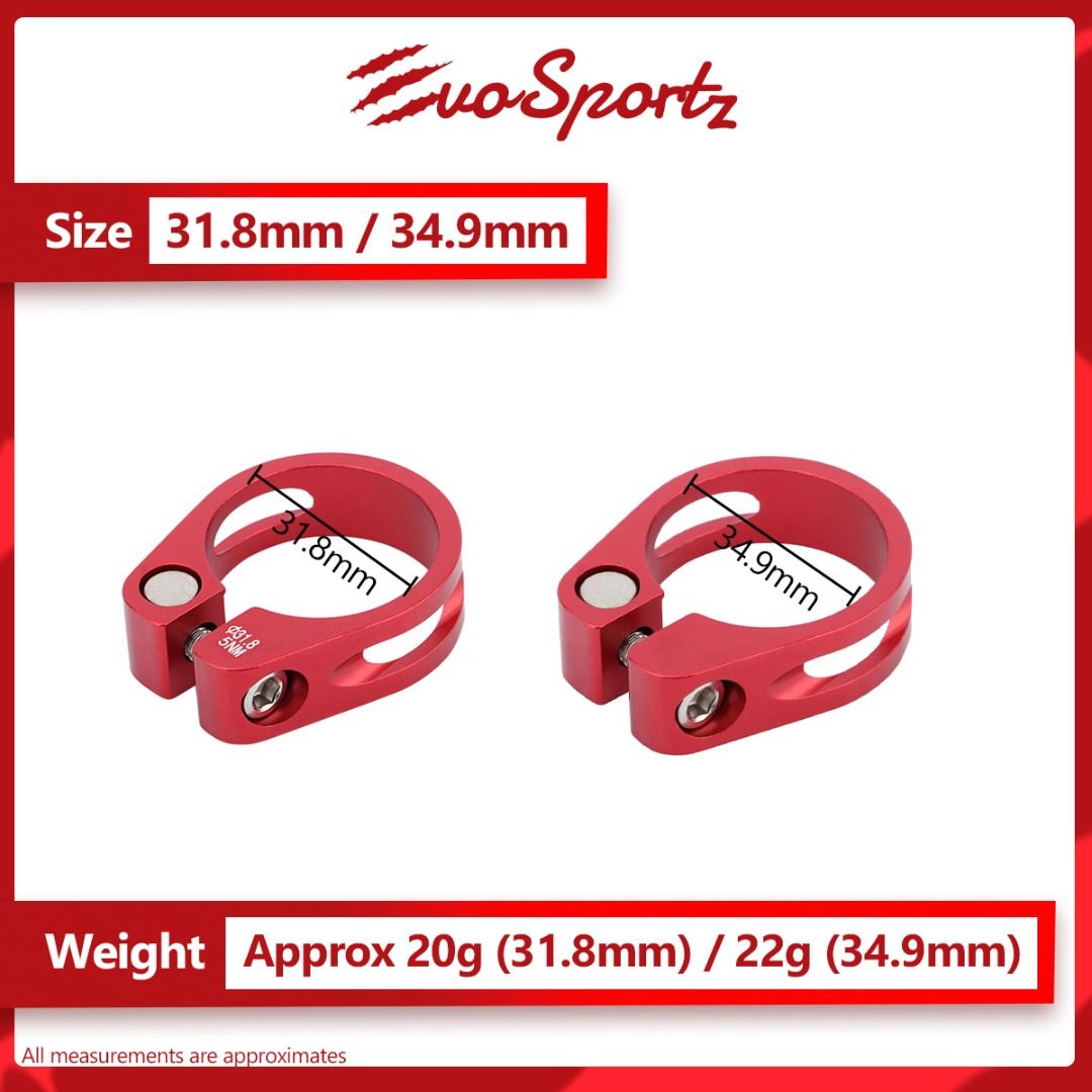 Meroca Seatpost Clamp | Bicycle Screw Seatpost Bolt Clamp, Sports ...