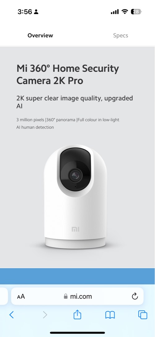 Mi 360 Home Security Camera 2K Pro - 4 units , Furniture & Home Living ...