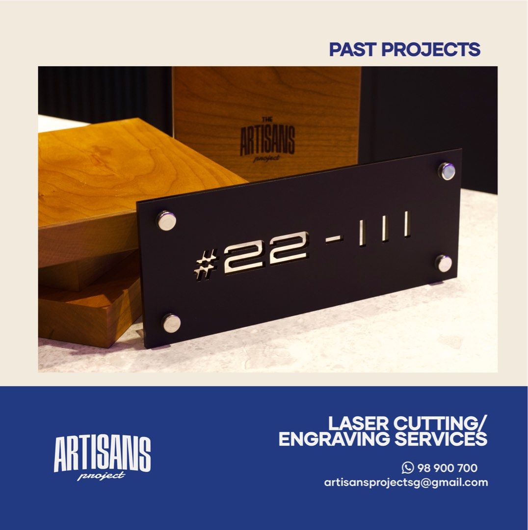 Minimalist Home Unit Number Sign (Customisable), Furniture & Home ...