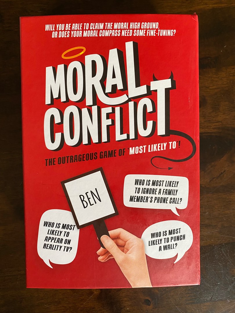 MORAL CONFLICT - party game, Hobbies & Toys, Toys & Games on Carousell