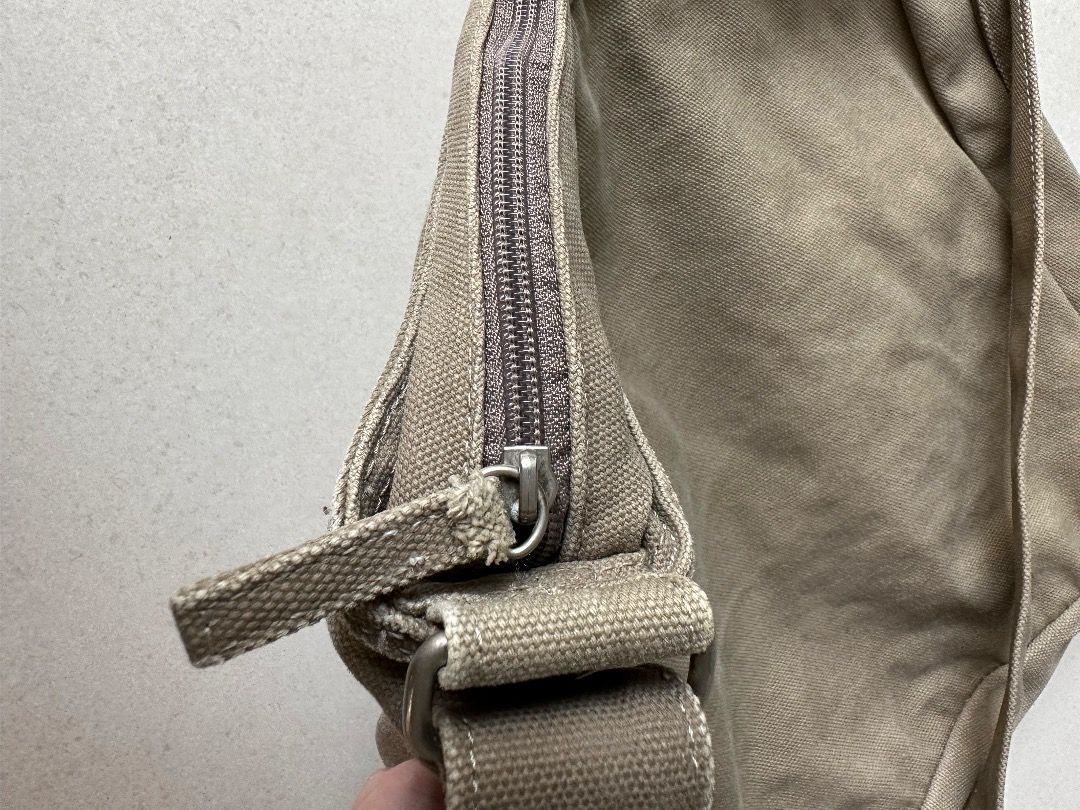 Muji Canvas Messenger Bag [Khaki] on Carousell