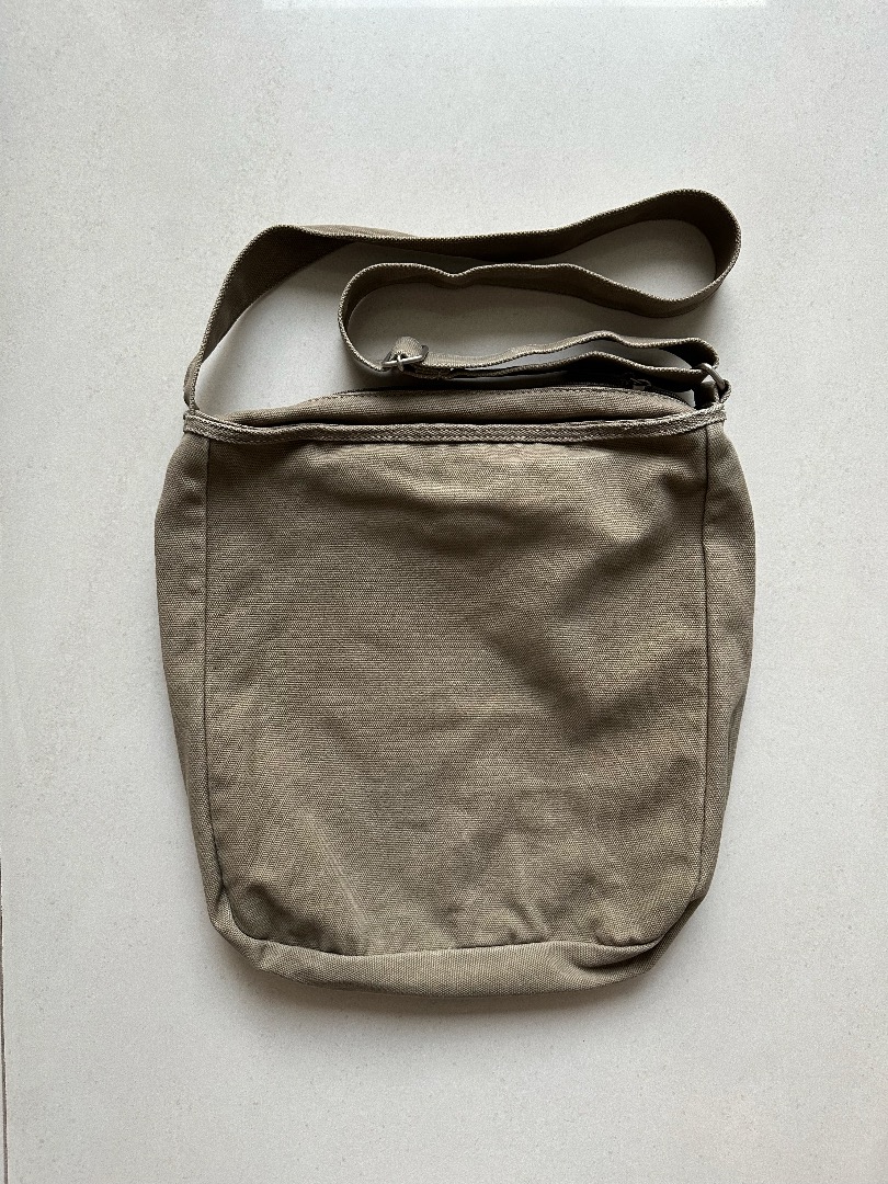 Muji Canvas Messenger Bag [Khaki] on Carousell