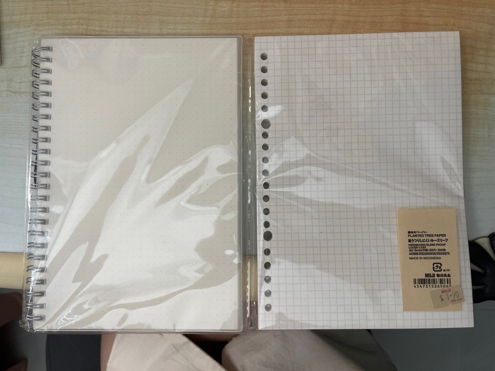 MUJI Clear paper notebook, Hobbies & Toys, Stationery & Craft ...