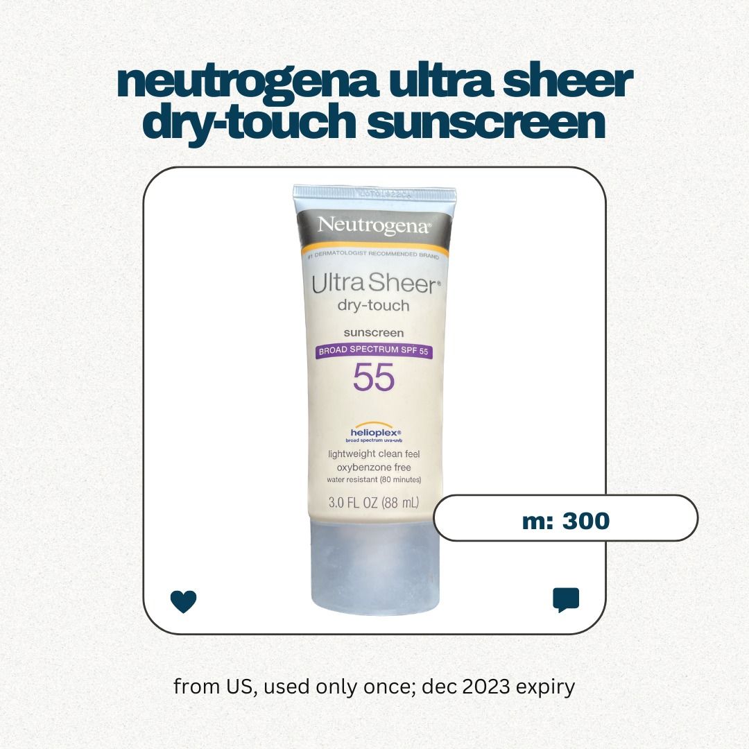 Neutrogena Ultra Sheer Dry-Touch Sunscreen SPF 55 on Carousell