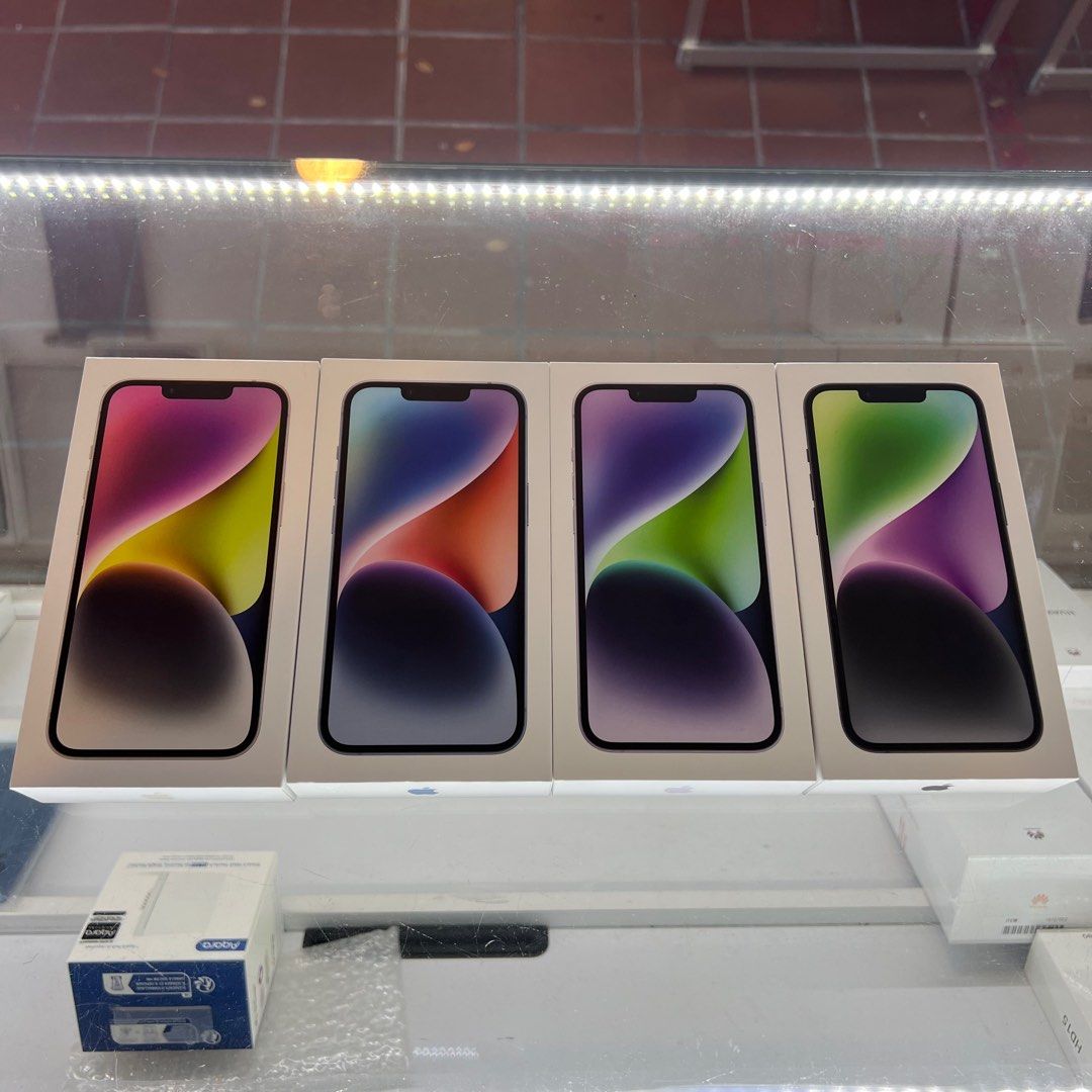 New Apple iPhone 14 128GB Midnight/ Purple/ Starlight | 1 Year Apple ...
