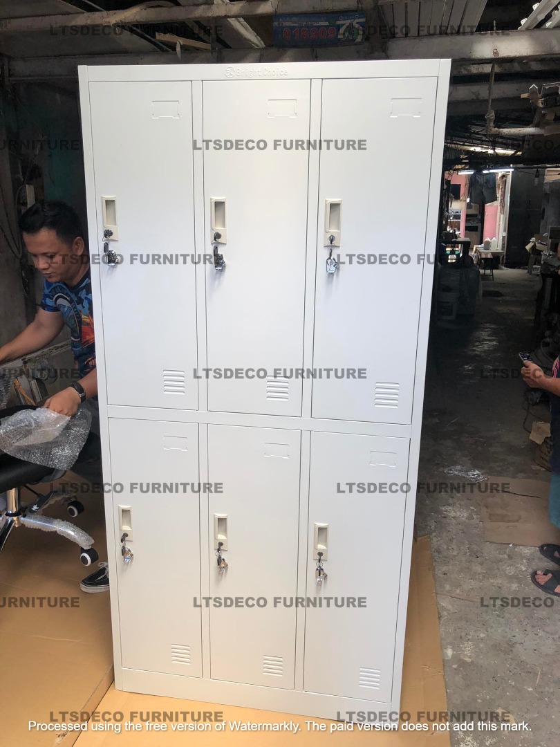 NEW STEEL LOCKER 6DOOR FURNITURE OFFICE PARTITIONS on Carousell