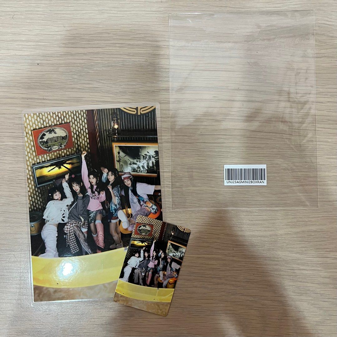 newjeans get up beach bag ver. and box ver. weverse shop pob. haerin pc/ photocard, haerin phone ...