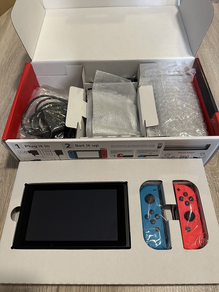 Nintendo Switch V2 Modded Jailbreak Neon Console with Dual Boot 128GB ...