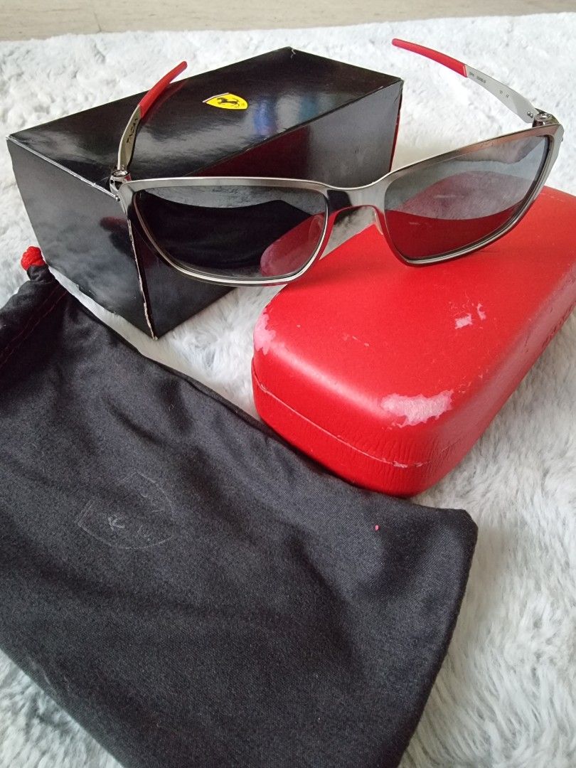Oakley Ferrari Red Tincan Black Chrome with Black Iridium, Men's ...