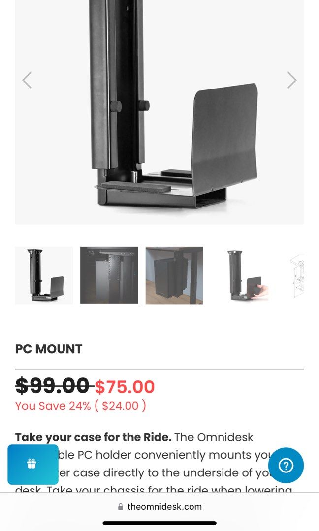 Omnidesk PC Mount, Computers & Tech, Parts & Accessories, Other Accessories on Carousell