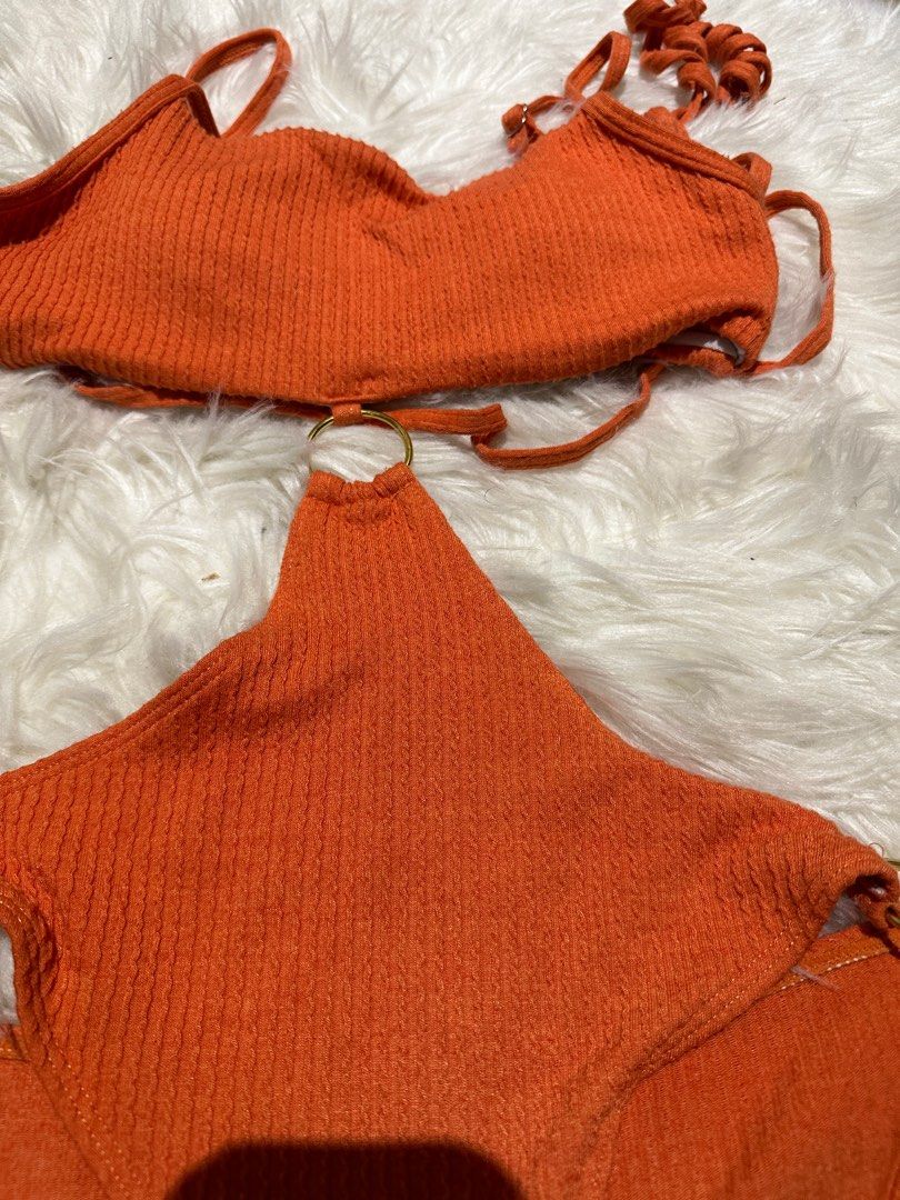 Orange swimsuit, Women's Fashion, Swimwear, Bikinis & Swimsuits on ...