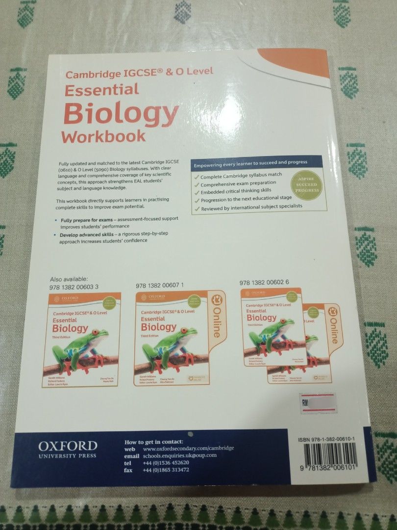OXFORD Cambridge IGCSE & O Level Essential Biology Workbook (3E ... OXFORD Cambridge IGCSE & O Level Essential Biology Workbook (3E ...