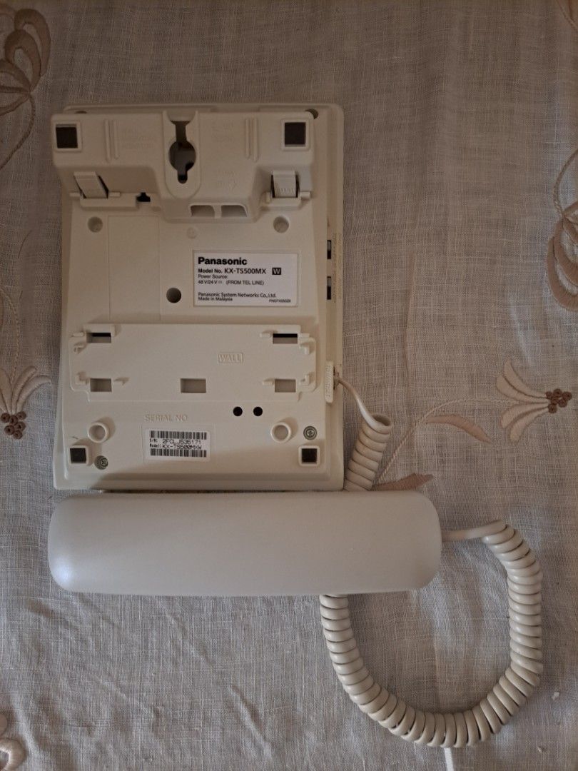 Panasonic Basic Corded Phone (Black KX-T5500MXC/White KX-T5500MXW), TV ...