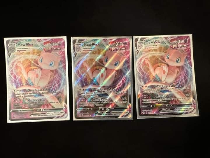 Pokemon Fusion Strike Mew VMax, Hobbies & Toys, Toys & Games on Carousell