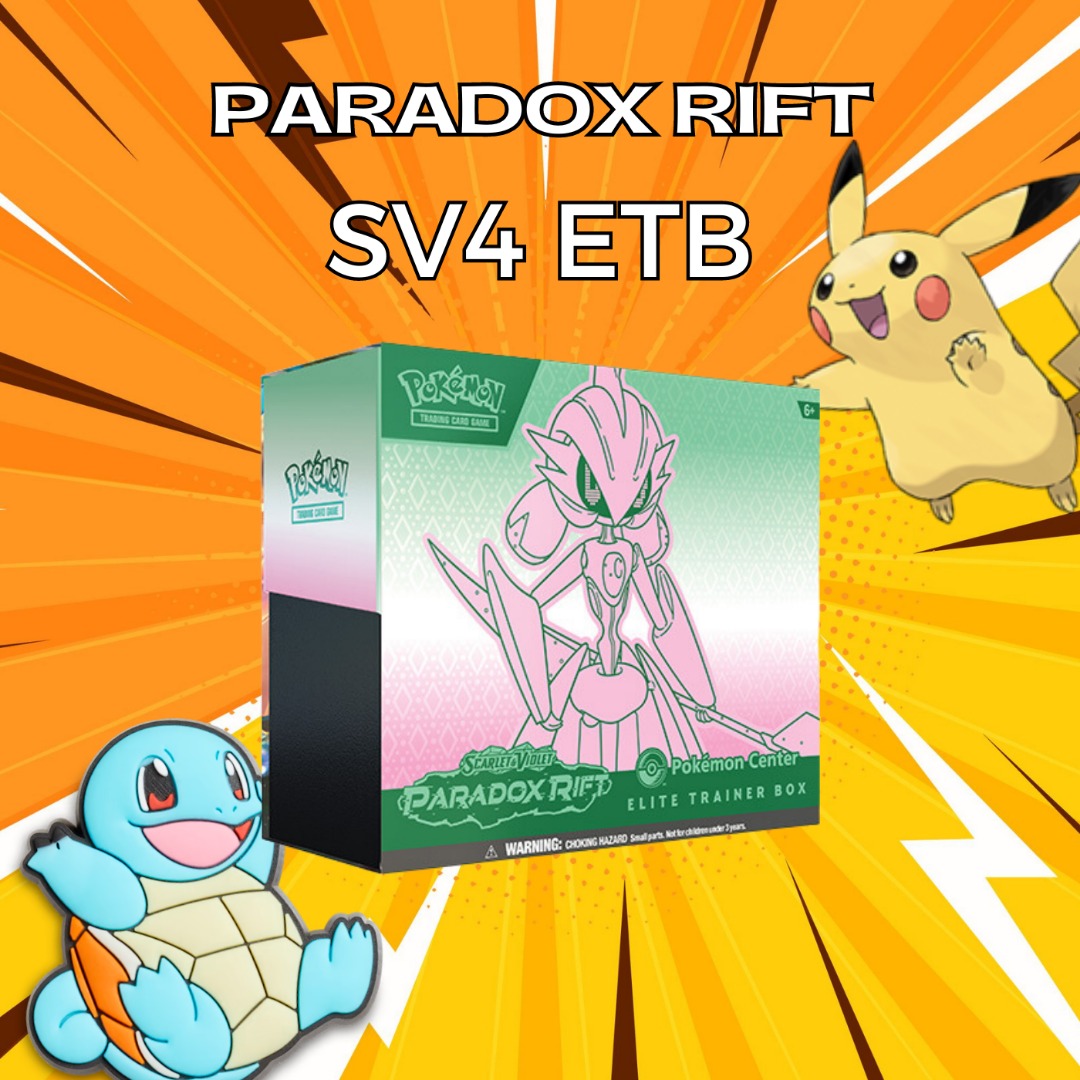 Pokemon TCG SV04 PARADOX RIFT Elite Trainer Box, Hobbies & Toys, Toys ...