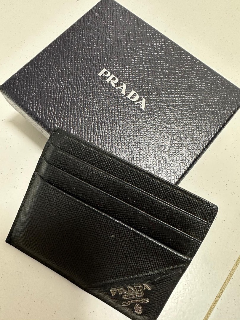 Prada Card Holder, Men's Fashion, Watches & Accessories, Wallets & Card ...