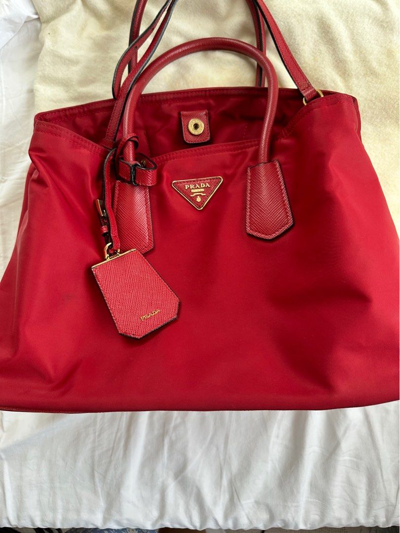 Prada red bag on Carousell