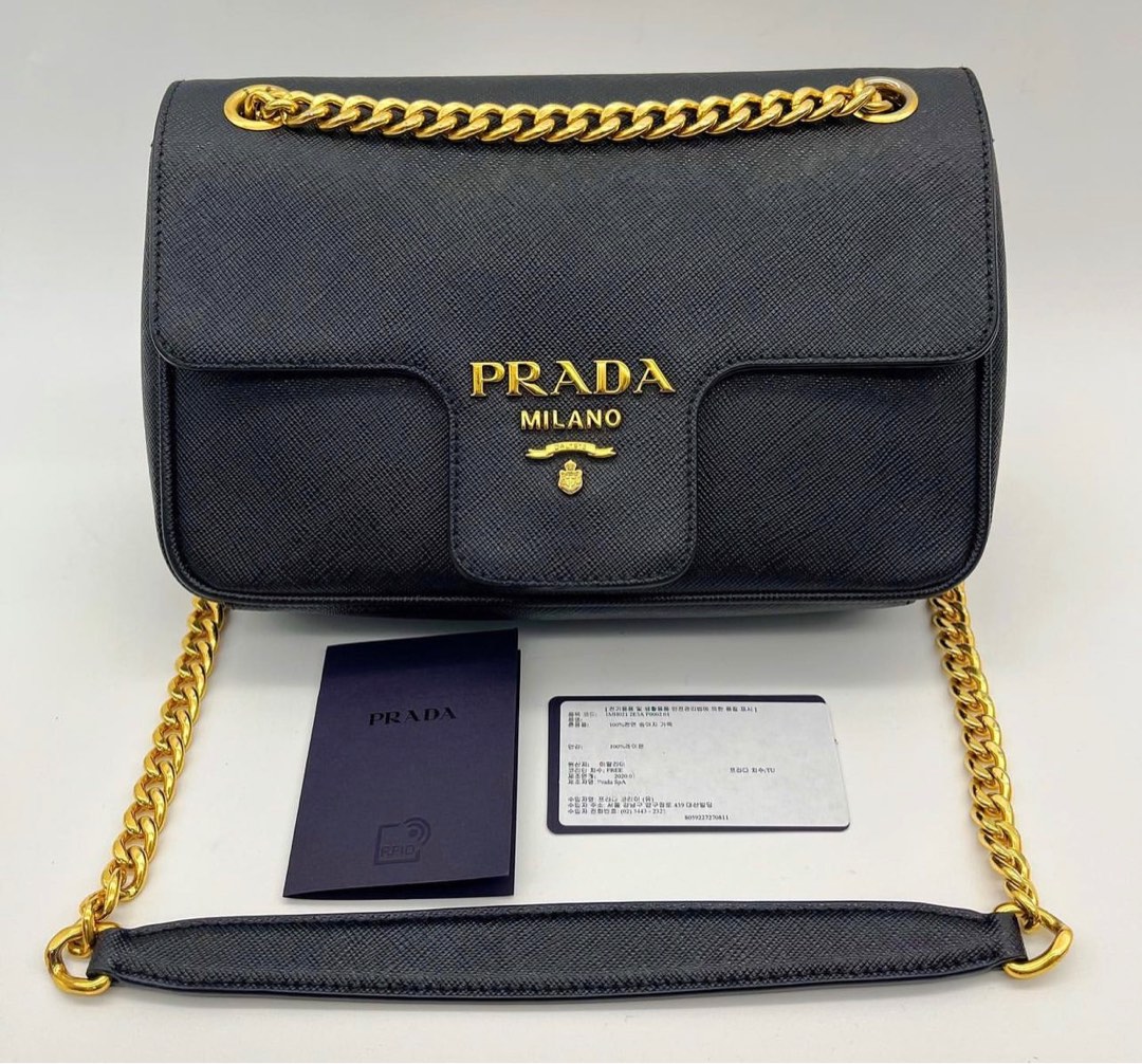 Prada saffiano lux flap on Carousell