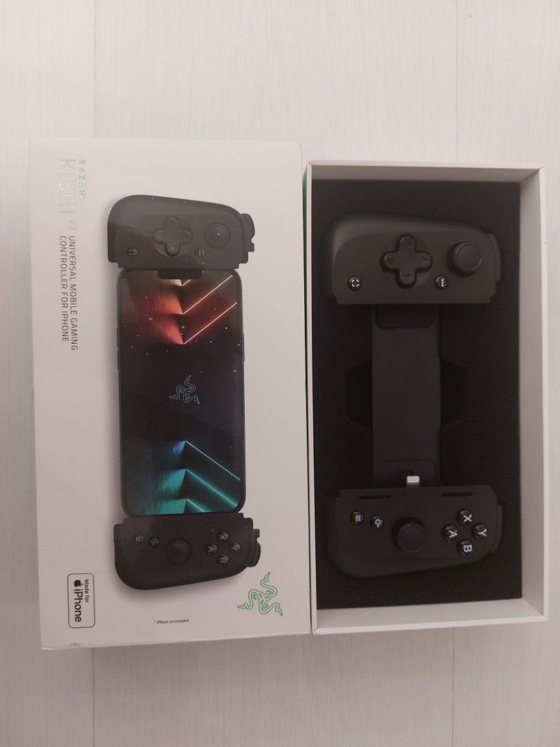 RAZER KISHI UNIVERSAL MOBILE GAMING CONTROLLER FOR IPHONE, Video Gaming ...