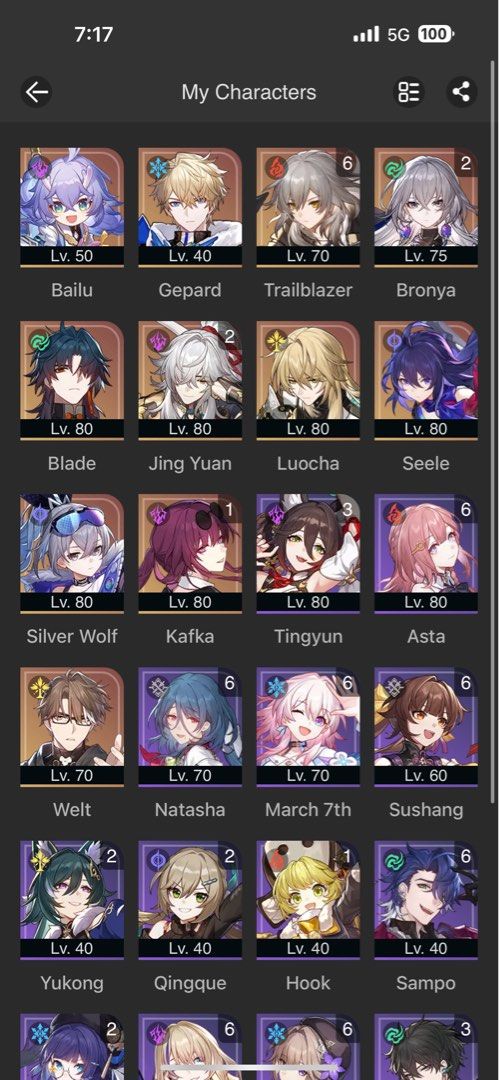 Selling TB67 end game Honkai Star Rail account, Video Gaming, Gaming Accessories, Game Gift ...