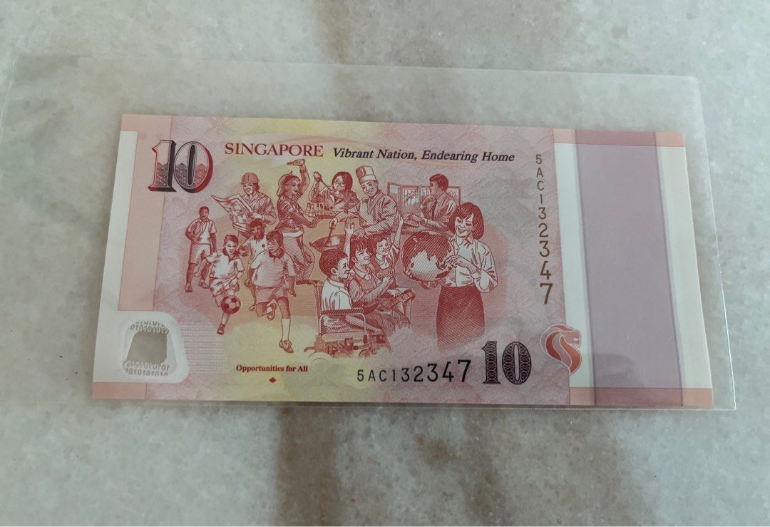 SG50 Singapore $10 commemorative note (legal tender notes), Hobbies ...
