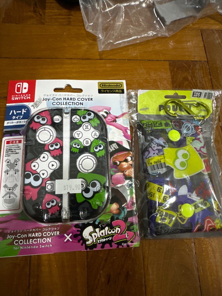 Splatoon 2 Joycon Joy-con Hard Covers + Splatoon 3 pouch, Video Gaming ...