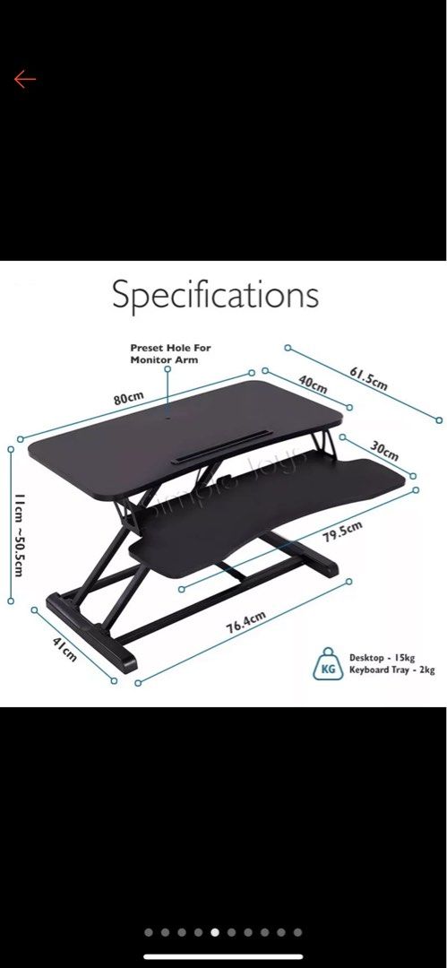 Stand Up Desk Riser Converter For Standing Dual Monitor and Laptop ...