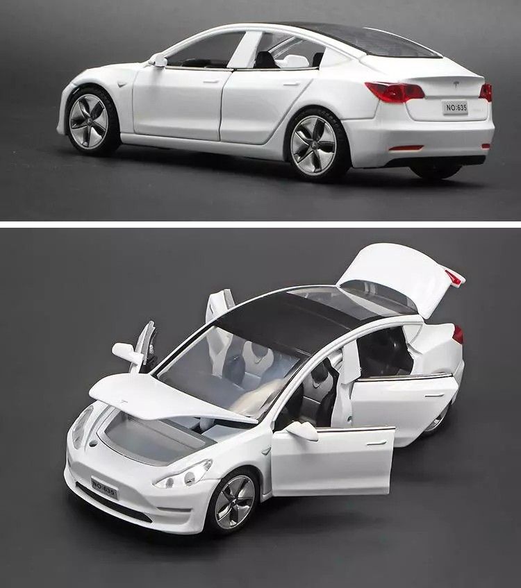 Tesla model 3 car model die cast vehicle alloy car model toy car model ...