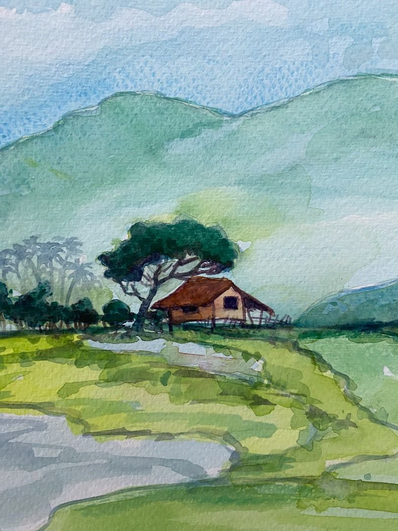 The Serene Sierra Mount and Nipa Hut - Nelson Basa on Carousell