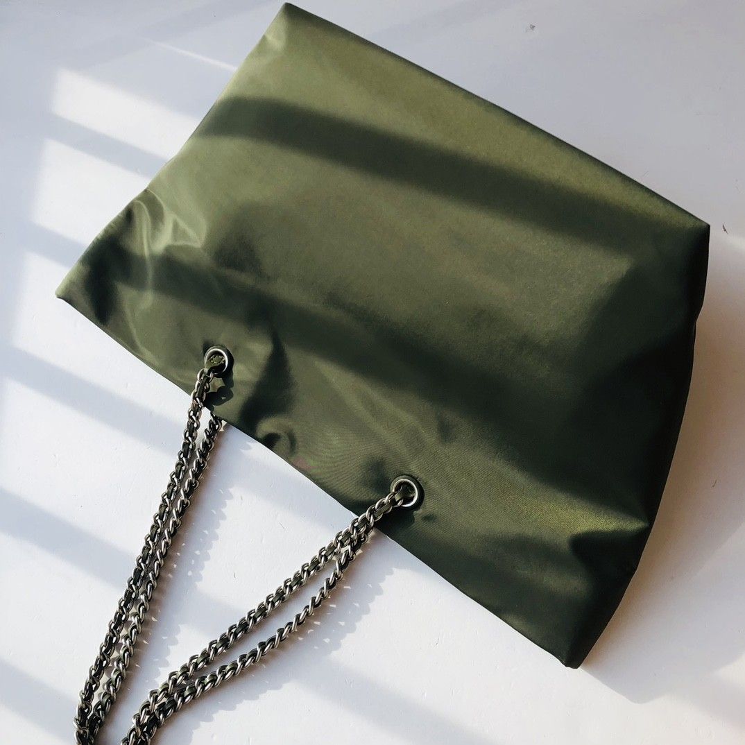 Tory Burch Ella Chain Army Green Tote Bag, Luxury, Bags & Wallets on ...