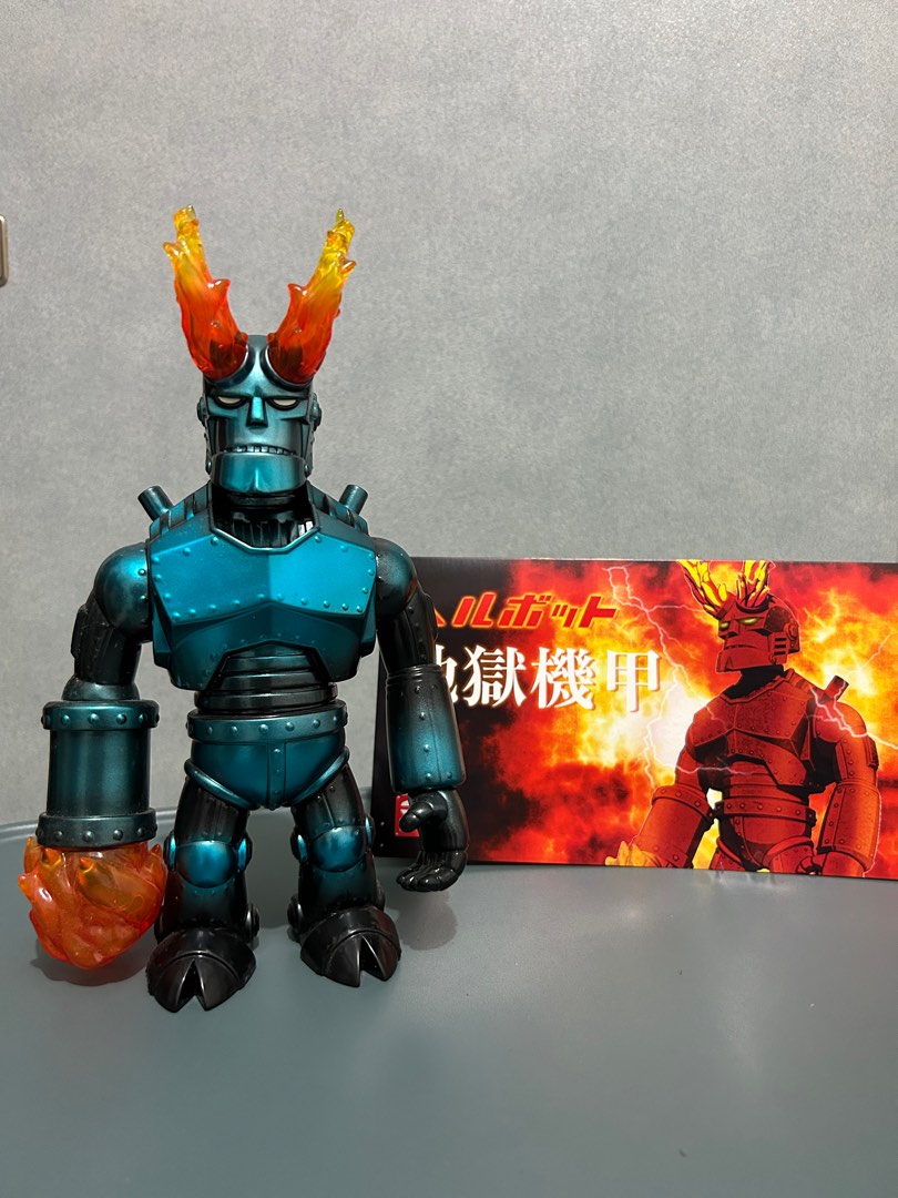 Toyzeroplus x soft steel toy hellbot vinyl sofubi, Hobbies & Toys, Toys & Games on Carousell