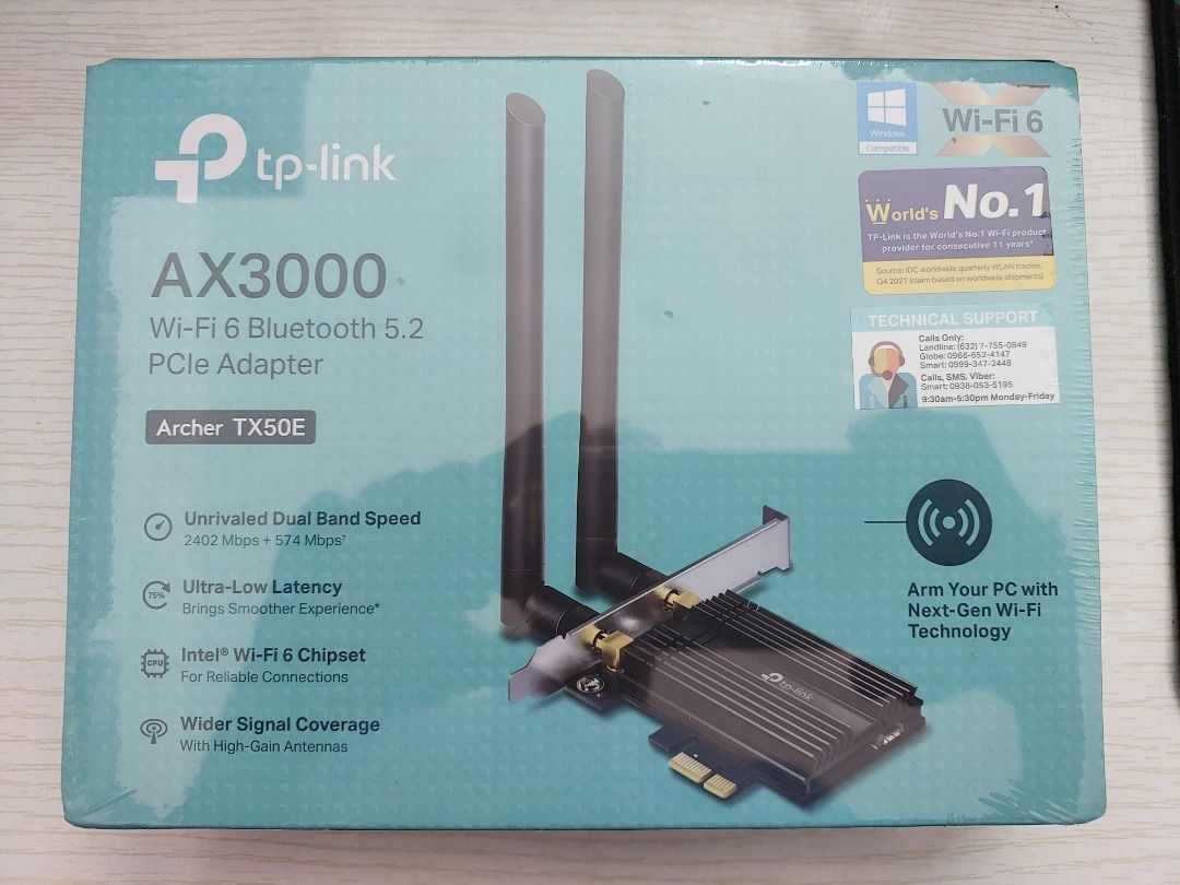 TP Link Archer TX50E AX3000 Wifi 6 and Bluetooth, Computers & Tech ...