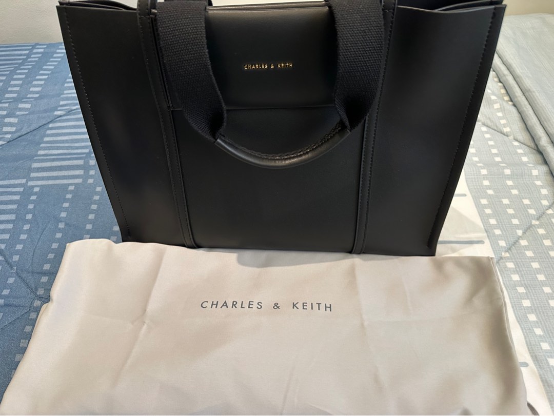 [Trendy Tote Bag] Charles & Keith Shalia Tote Bag - Black on Carousell