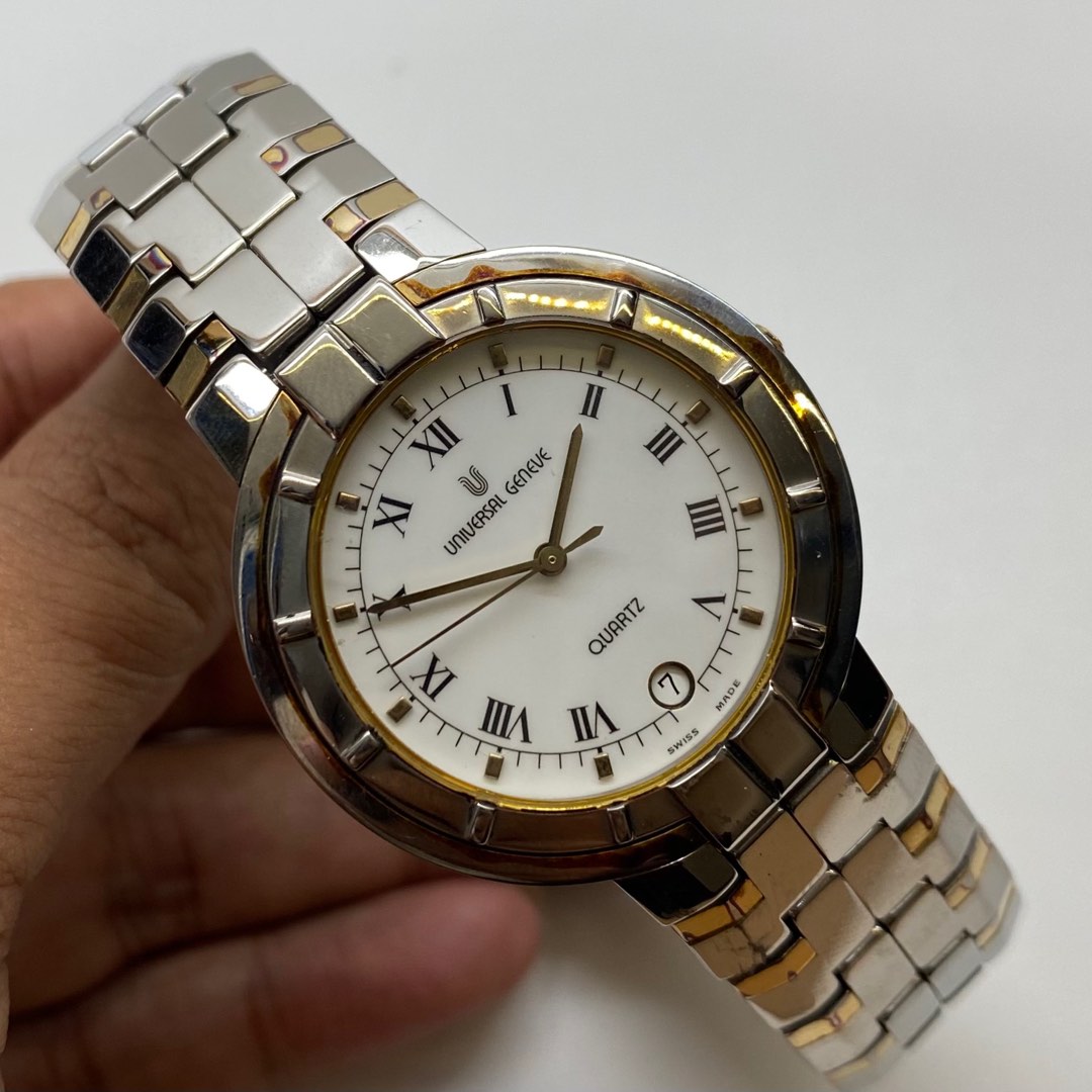 Universal Geneve Two Tone Quartz, Barang Mewah, Jam Tangan di Carousell