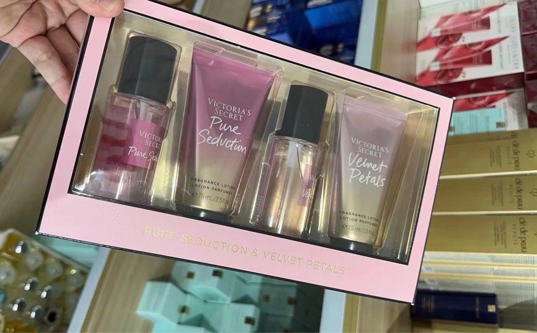 Victoria's Secret Pure Seduction and Love Spell Mist and Lotion 4 Piece ...