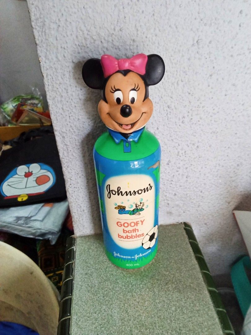 Vintage 1993 Johnson's Goofy Bath Bubbles Bottle With Minnie Mouse Head ...