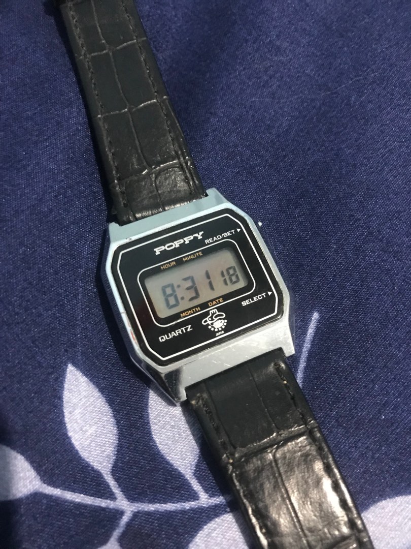 VINTAGE POPPY WATCH JAPAN, Fesyen Pria, Jam Tangan di Carousell