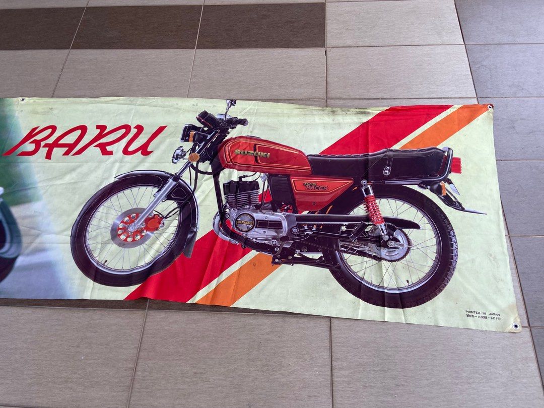 Vintage Suzuki TR-S racer banner, Furniture & Home Living, Home Decor ...
