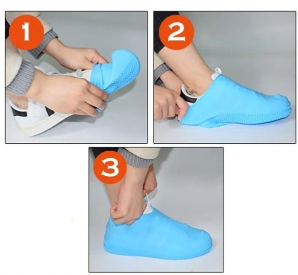 Warbase Waterproof Shoe Protector Soft High Resilient Elastic Reusable ...