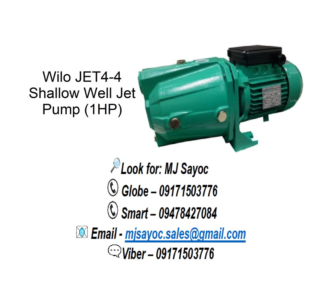 Wilo JET4-4 Shallow Well Jet Pump (1HP), Commercial & Industrial ...