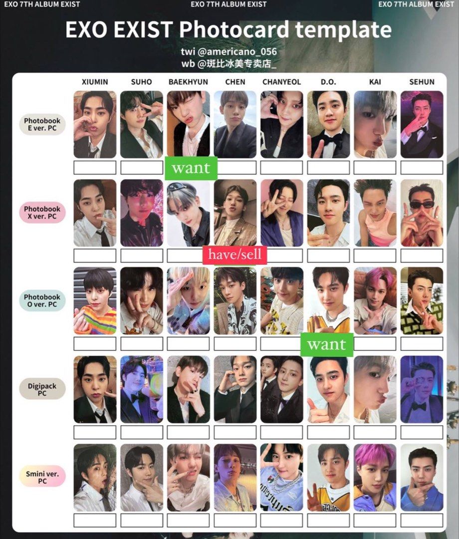 exo photocards exist
