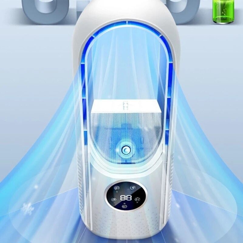 Xiaomi portable air cooler blade electric fan 6-speed silent timer air ...